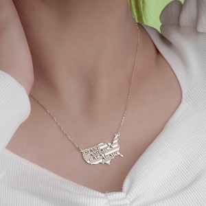 Handmade MAGA Necklace by Swanloyalty - Gold Make America Great Again ...