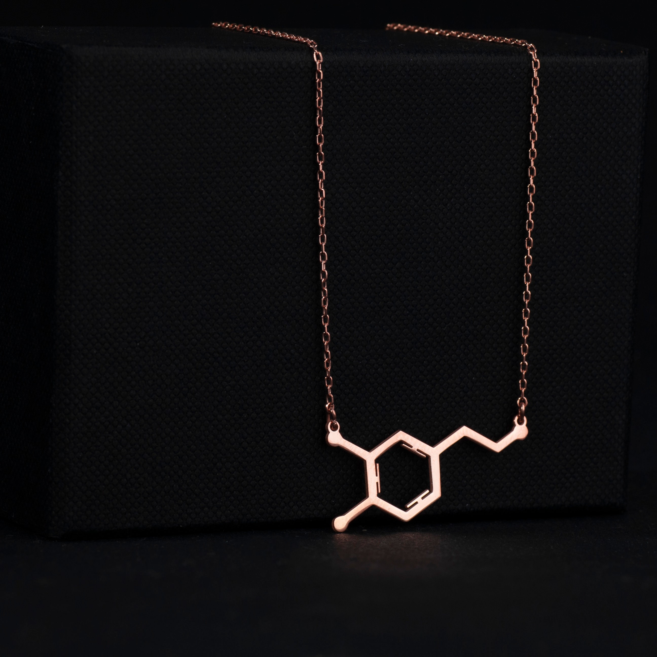 Handmade Dopamine Molecule Necklace by Swanloyalty - Gold Plated Silver ...