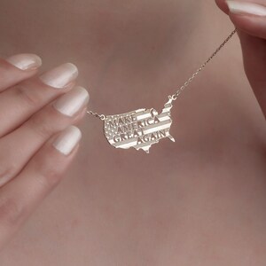 Handmade MAGA Necklace by Swanloyalty - Gold Make America Great Again ...