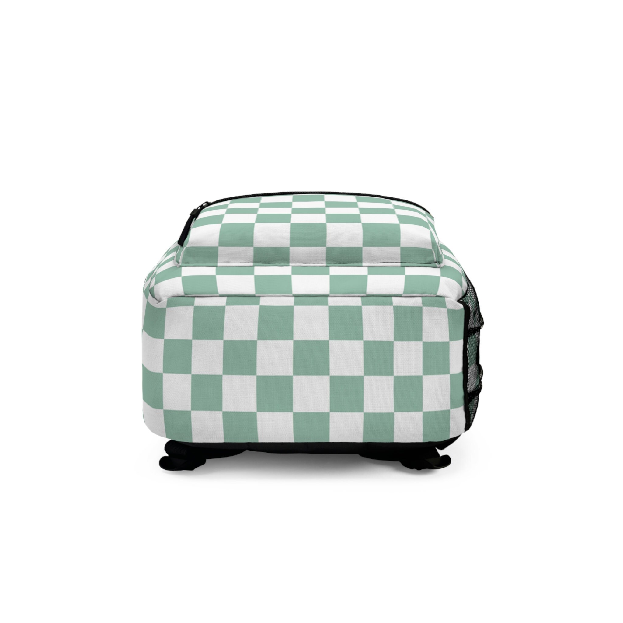 Sage & White Checkered Backpack, Large Backpack, School Backpack - Etsy