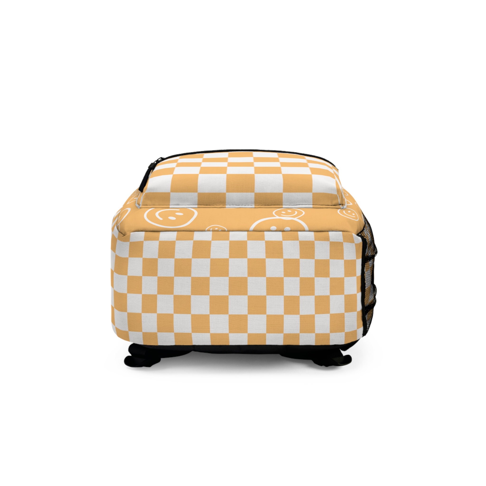 Yellow Smiley Face & Checkered Backpack - Etsy