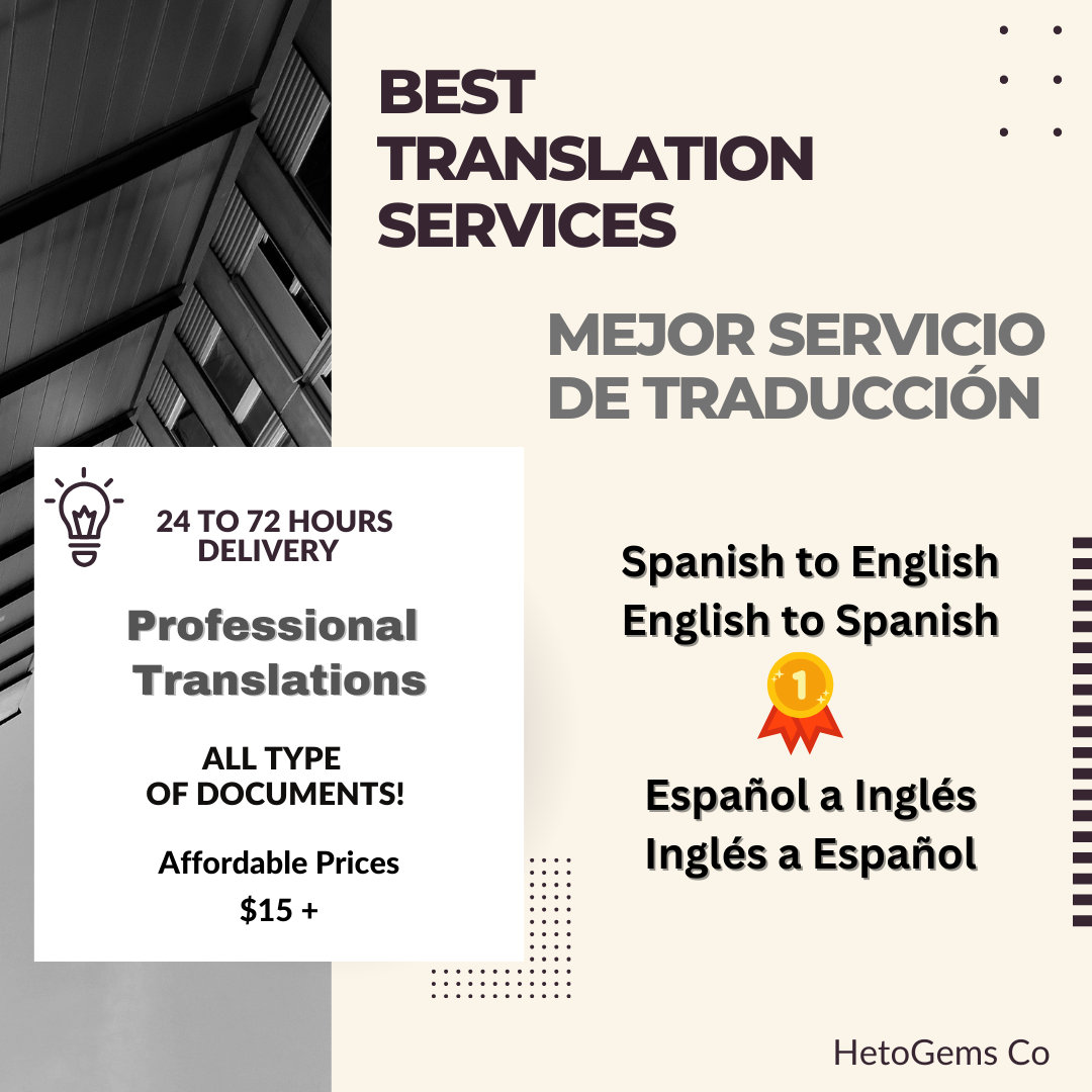 Best Professional English to Spanish, Spanish to English Translation ...