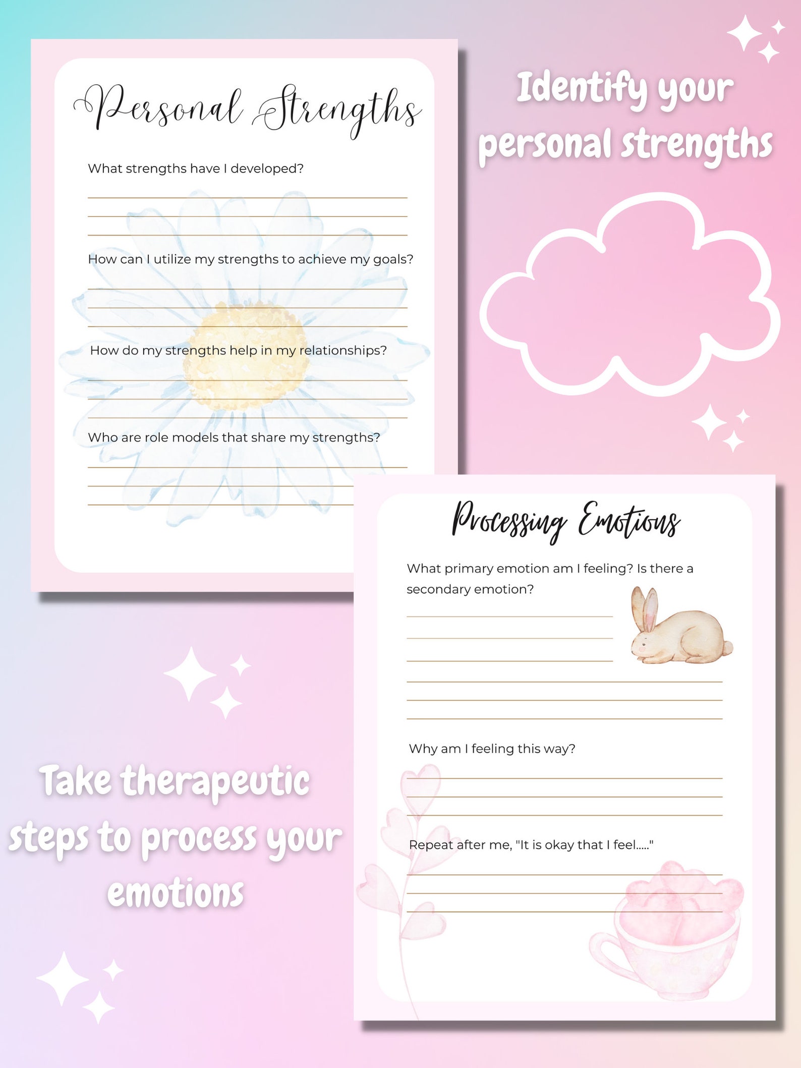 Self Care Journal Self Care Planner Digital Self Care - Etsy