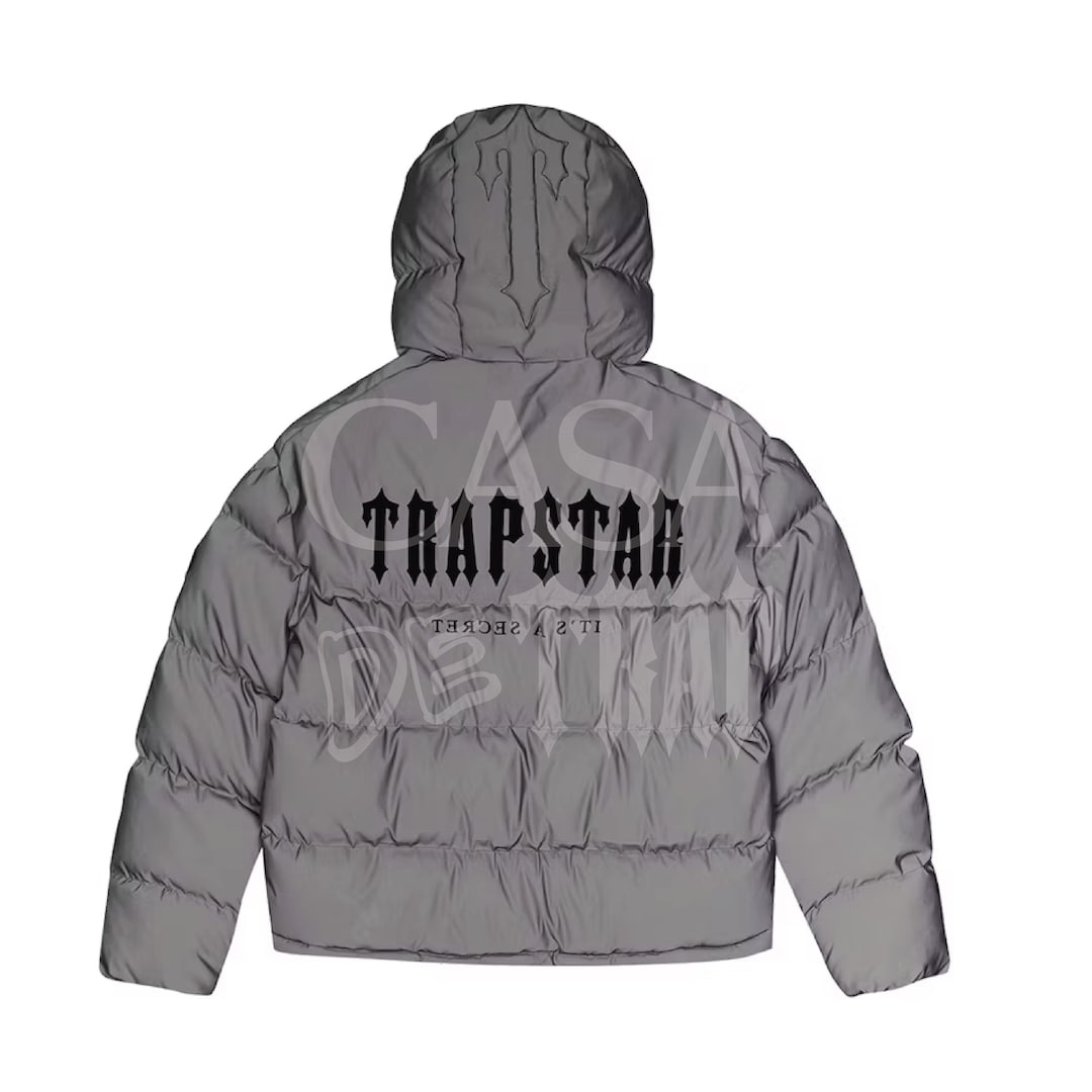 Trapstar Puffer Jacket Decoded 2.0 Grey REFLECTIVE Hooded - Etsy