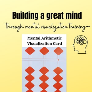 Mental Arithmetic Visualization Card: Abacus Math Practice (PDF) - Etsy