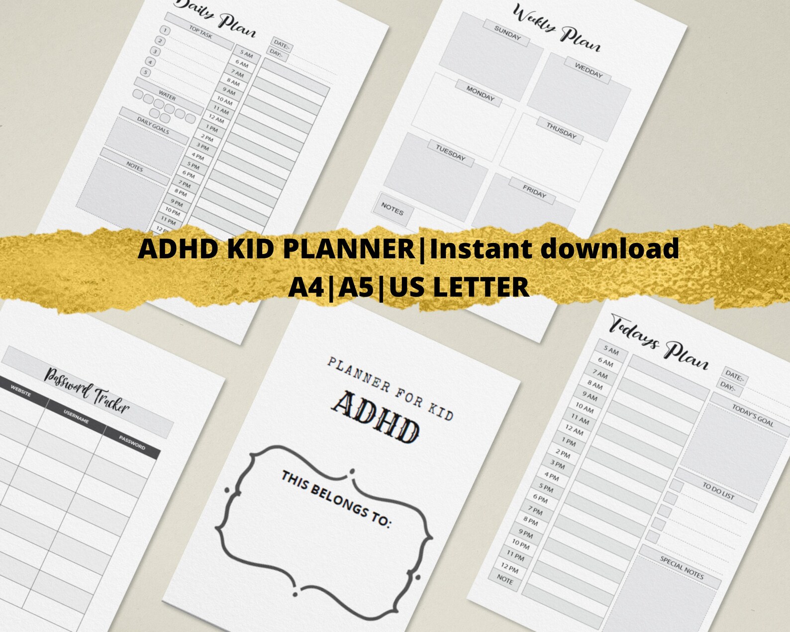 ADHD Kids Planner, Adhd Planner, Printable Planner, Adhd Kids, Adhd to ...