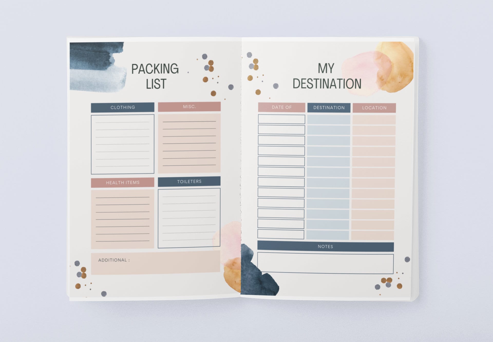 Travel Journal Printable, Vacation Journal for Memories, Printable ...