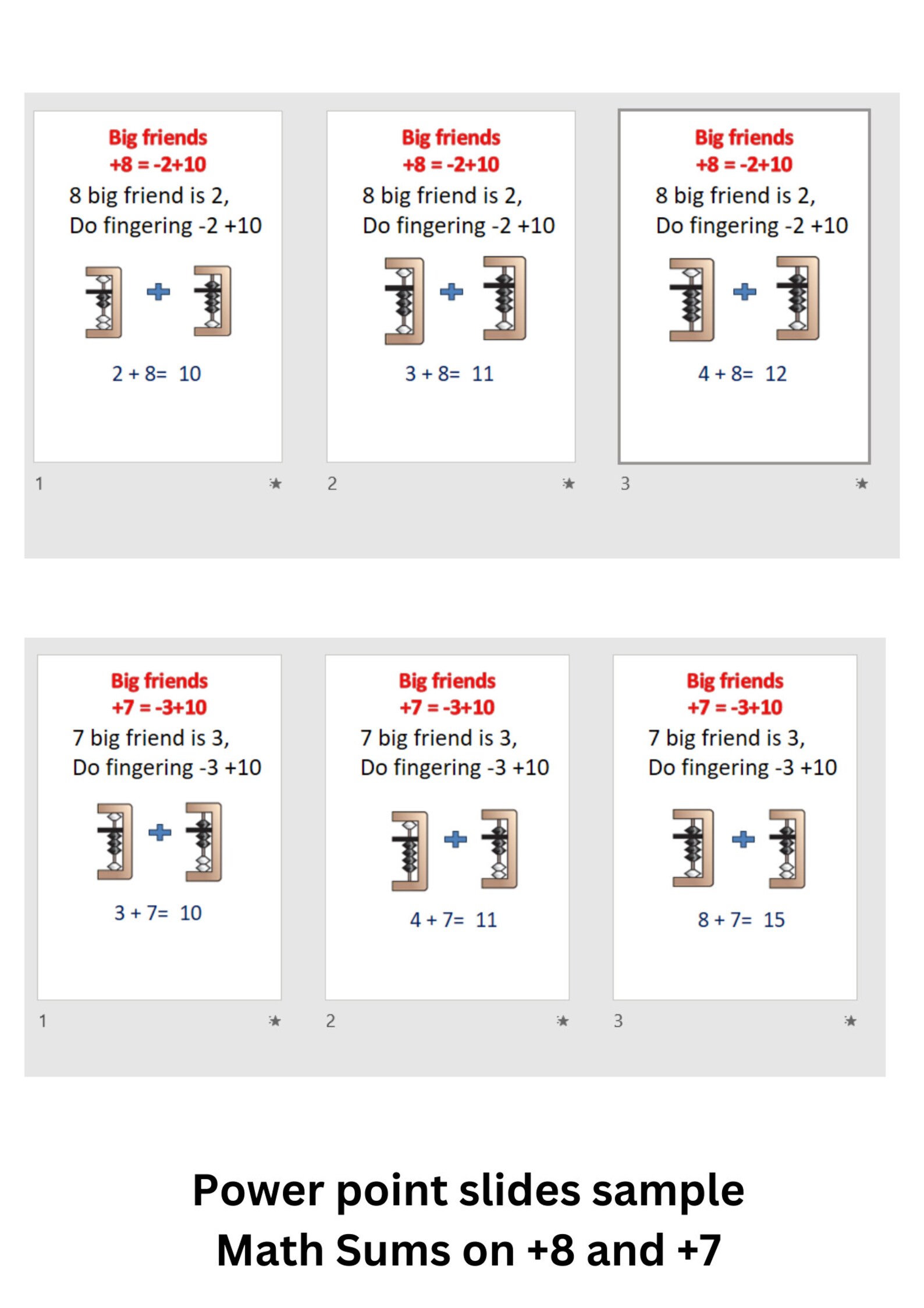 Abacus Powerpoint, Big Friends Formula, Bonds of 10, Math Sums, Soroban ...