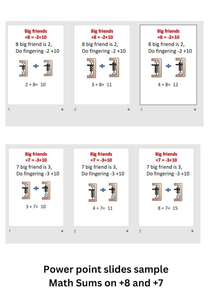 Abacus Powerpoint, Big Friends Formula, Bonds of 10, Math Sums, Soroban ...