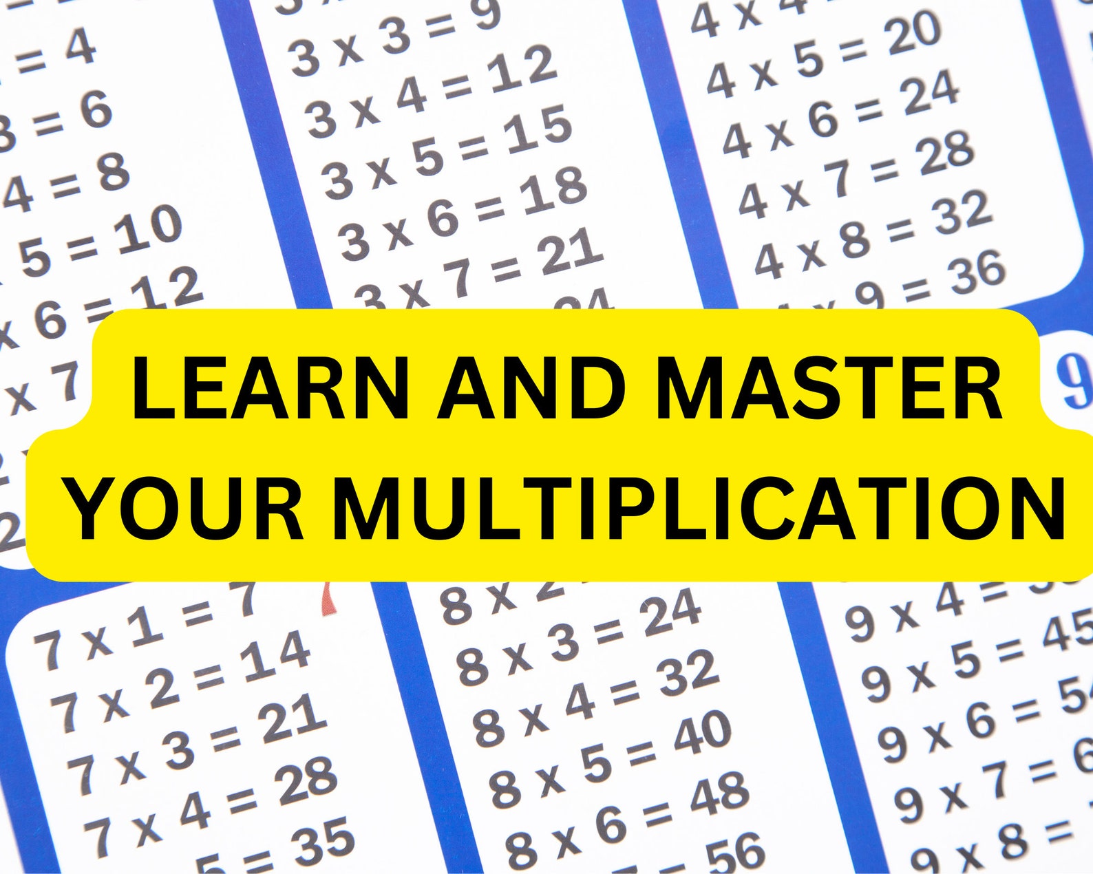 Multiplication Digital Flash Card, Math Powerpoint, Timestable ...
