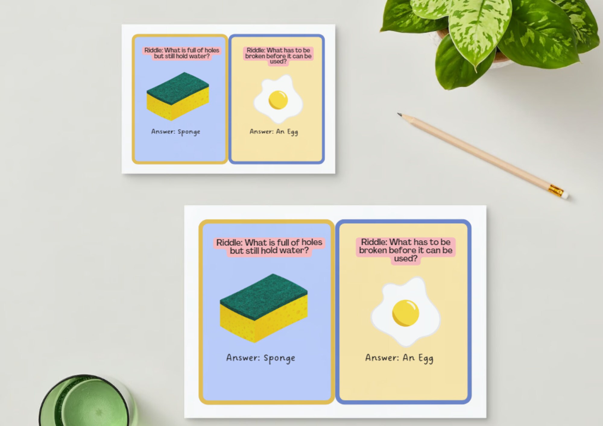 Riddles Flash Cards for Kids: Fun Learning, Montessori (PDF) - Etsy