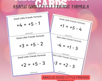 Abacus Flashcards: Good & Bad Little Friends Formula (PDF) - Etsy