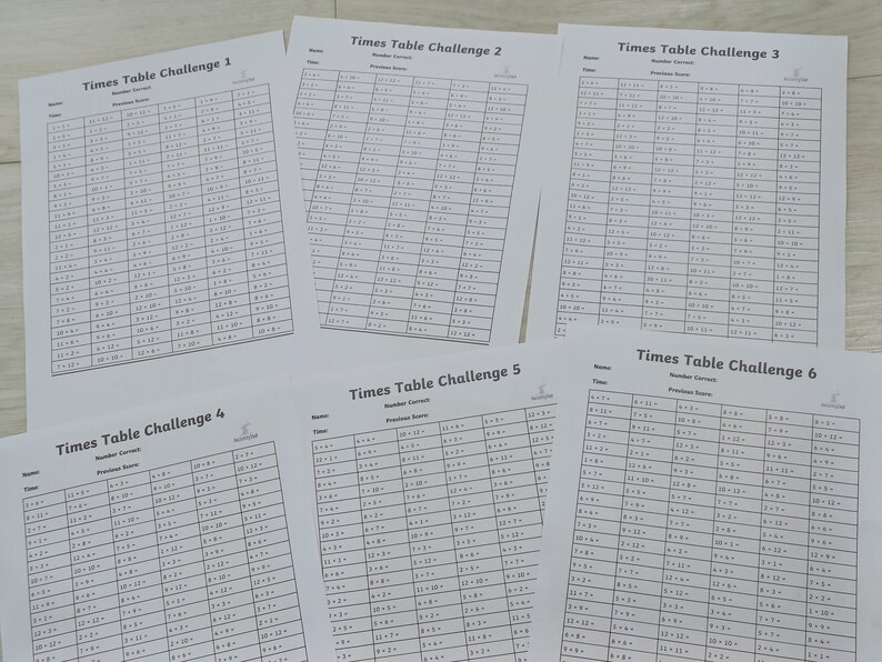 Times Table Challenge, Multiplication Printable, Multiplication ...