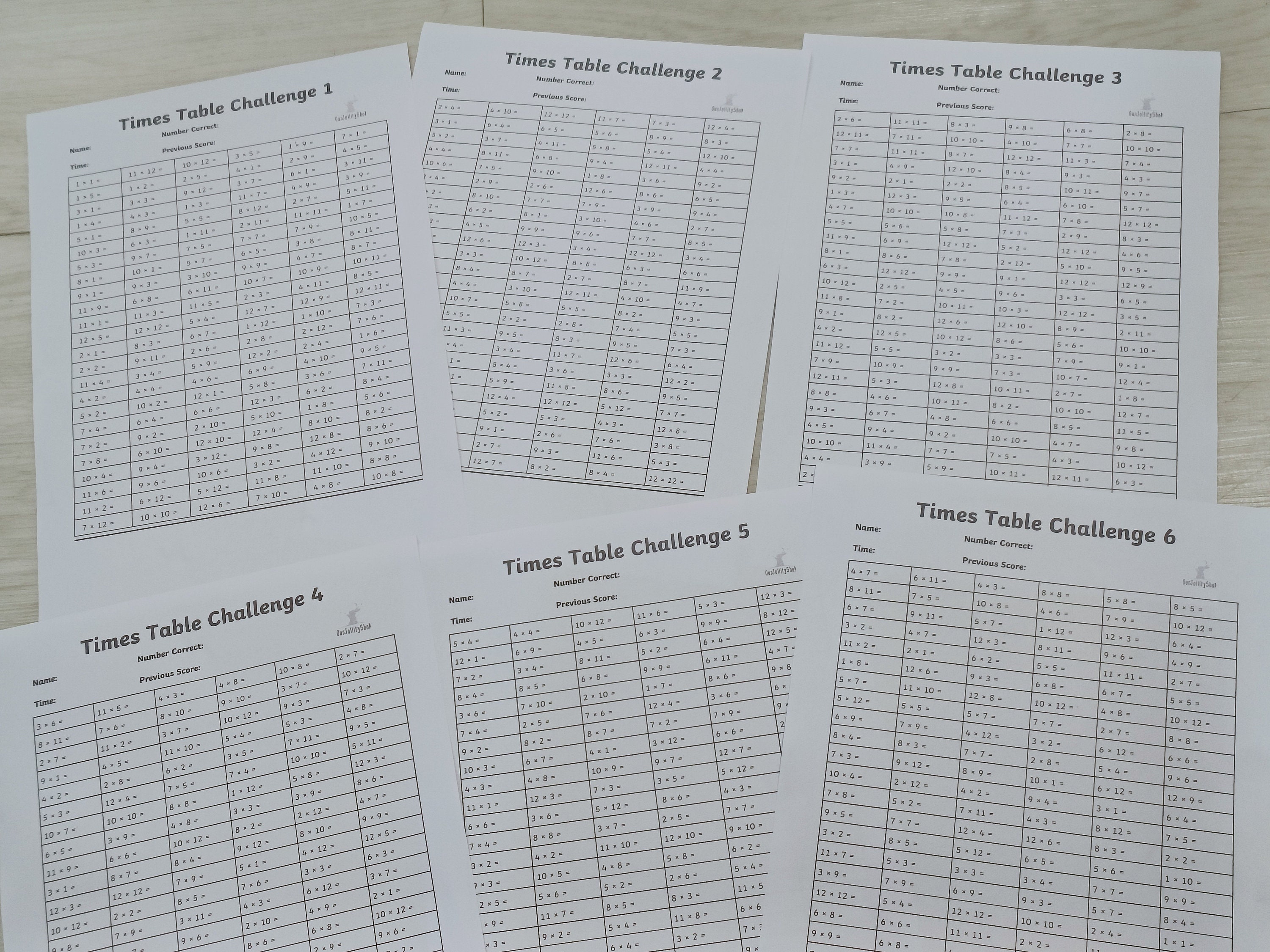 Times Table Challenge, Multiplication Printable, Multiplication ...