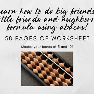Abacus Math Worksheet: Big, Little Friends, Neighbours Formula (PDF) - Etsy