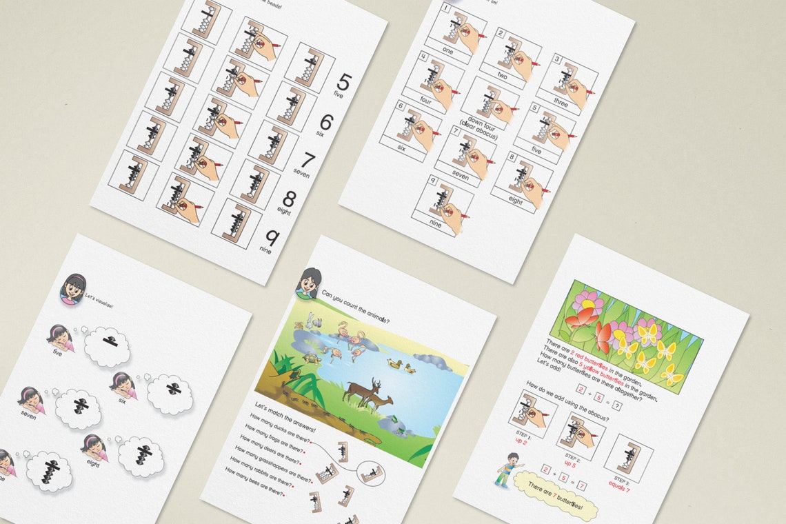 Learn Abacus, Abacus Textbook, Abacus Worksheet, Preschool Math ...