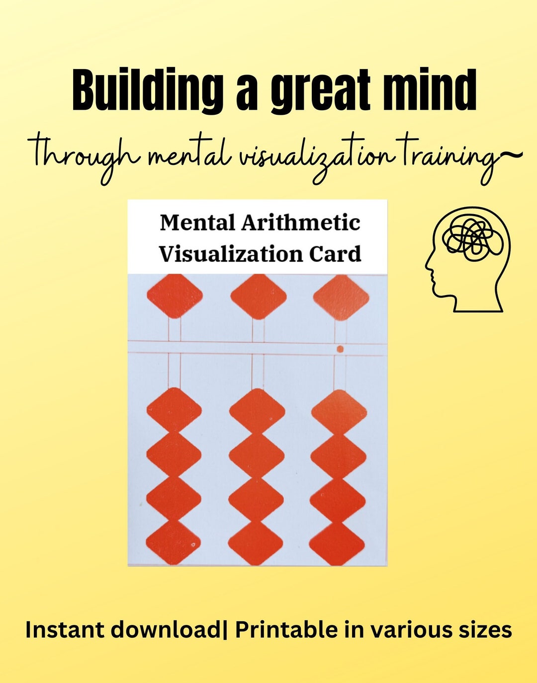 Mental Arithmetic, Visualization Card, Picture Card, Mental Math ...