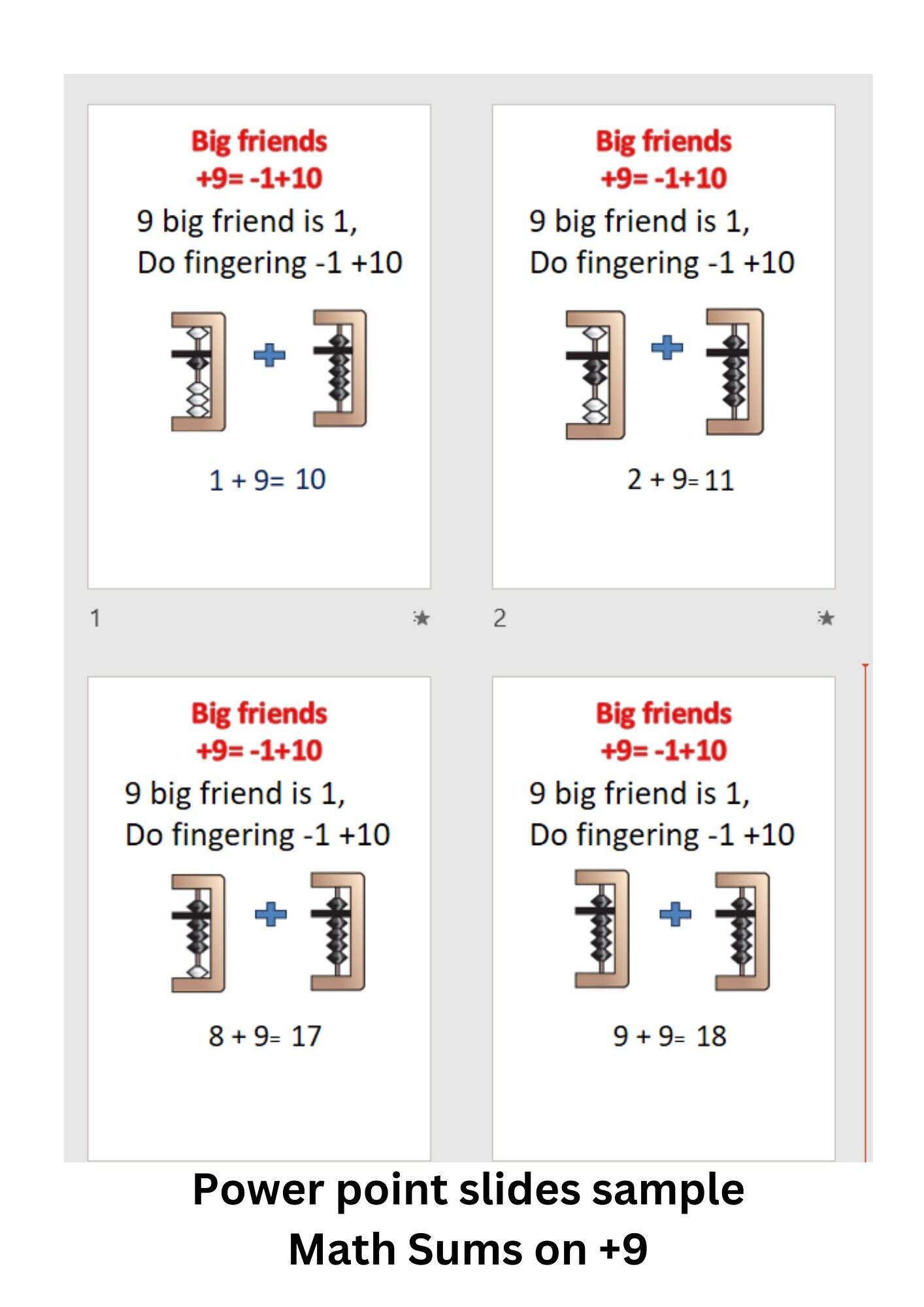 Abacus Powerpoint, Big Friends Formula, Bonds of 10, Math Sums, Soroban ...