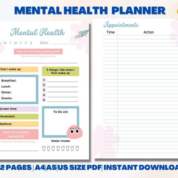 Mental Health Planner - Etsy