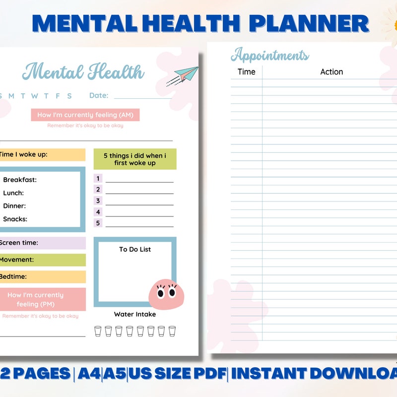 Mental Health Planner - Etsy