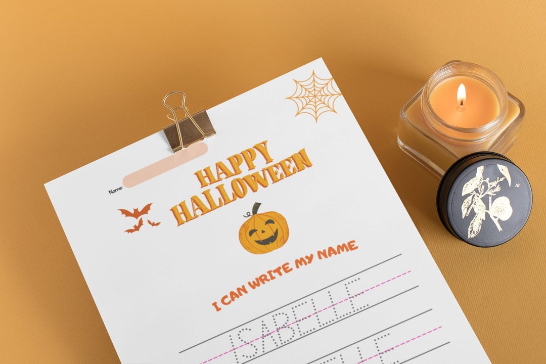 Halloween Alphabet Tracing Worksheet: Kids Writing Practice (PDF) - Etsy