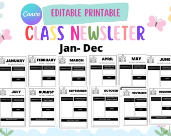 Daycare Monthly Newsletter - Etsy