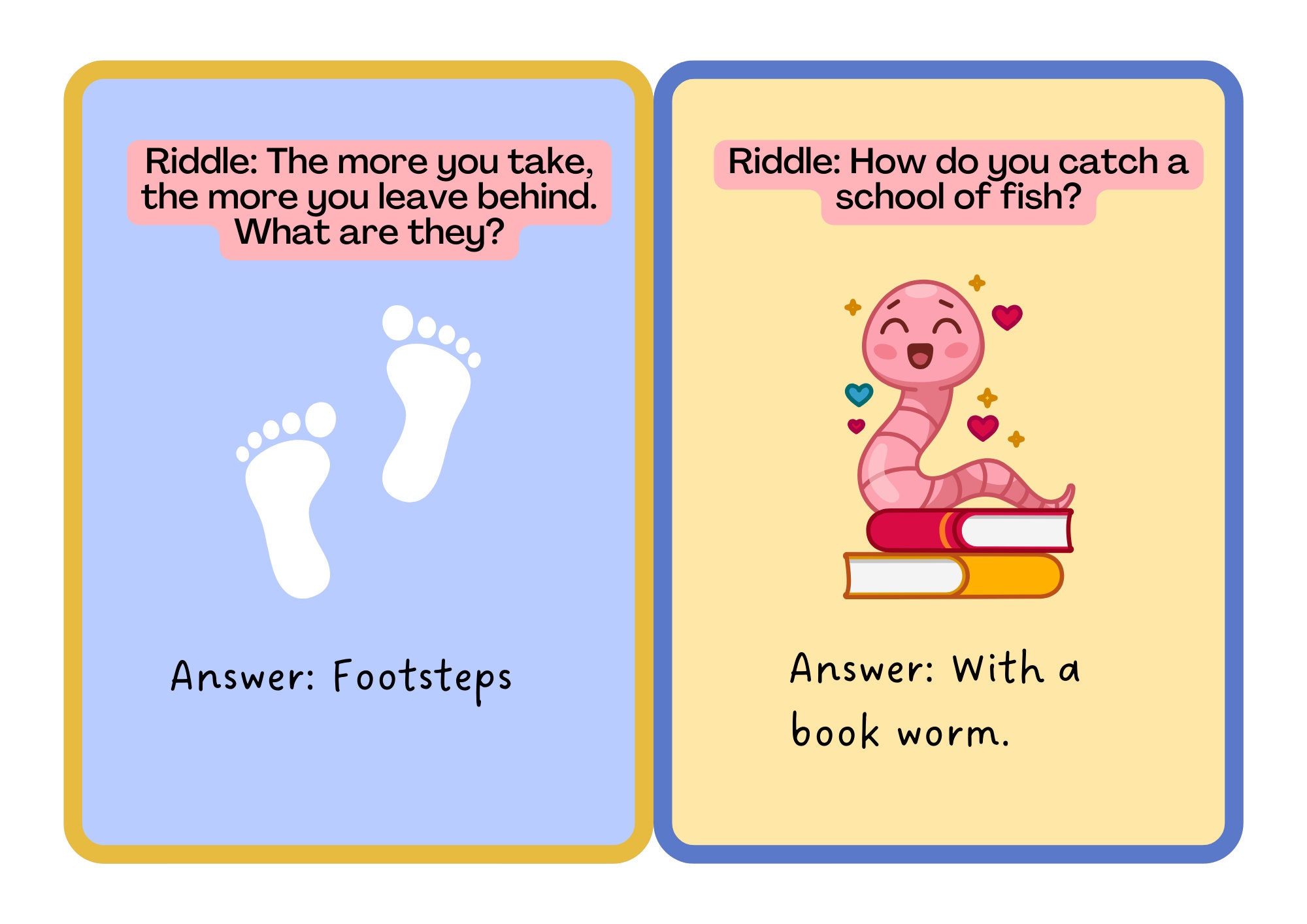 Riddles Flash Cards for Kids: Fun Learning, Montessori (PDF) - Etsy
