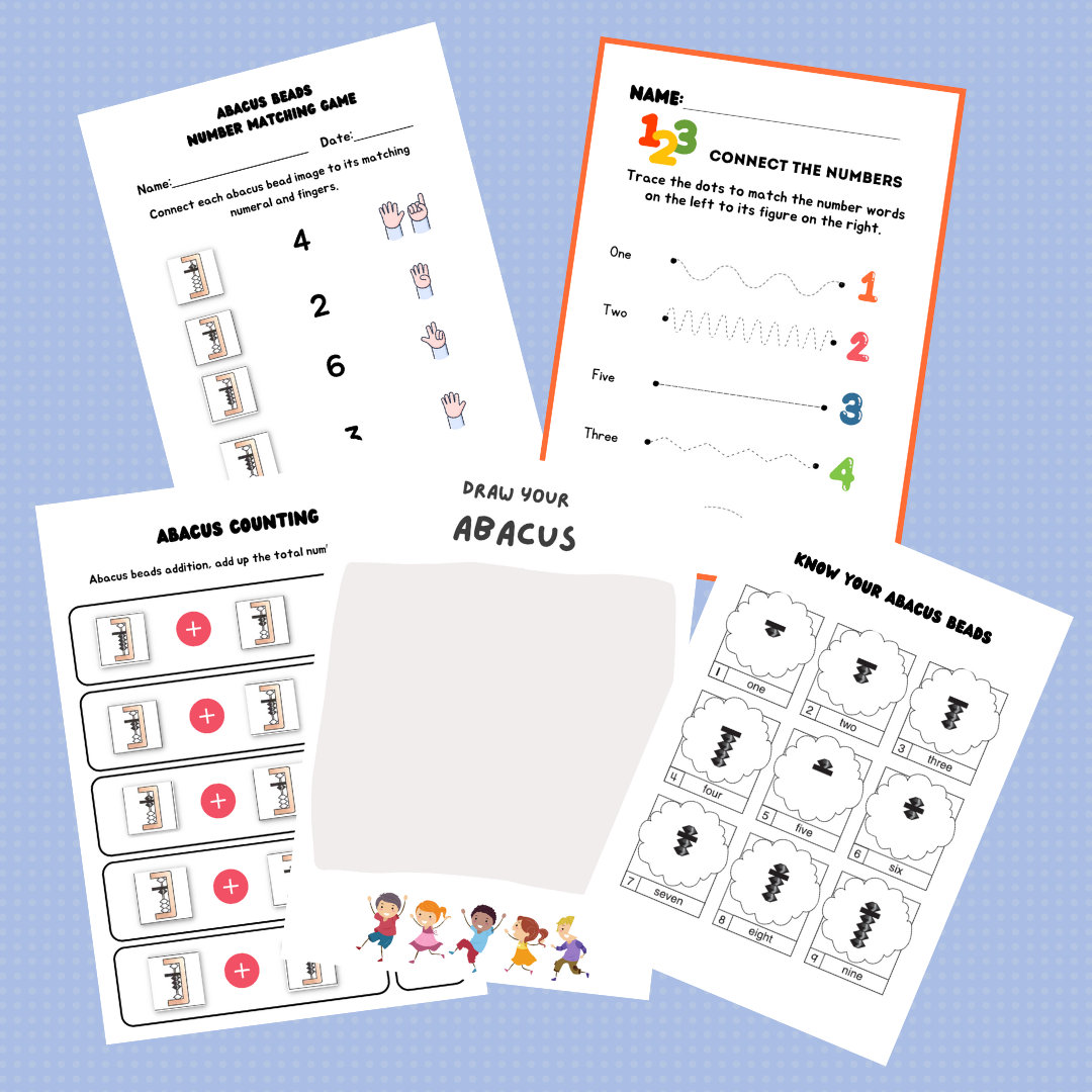 Abacus Math Worksheet, Math Activity, Preschool Math, Brain Training ...