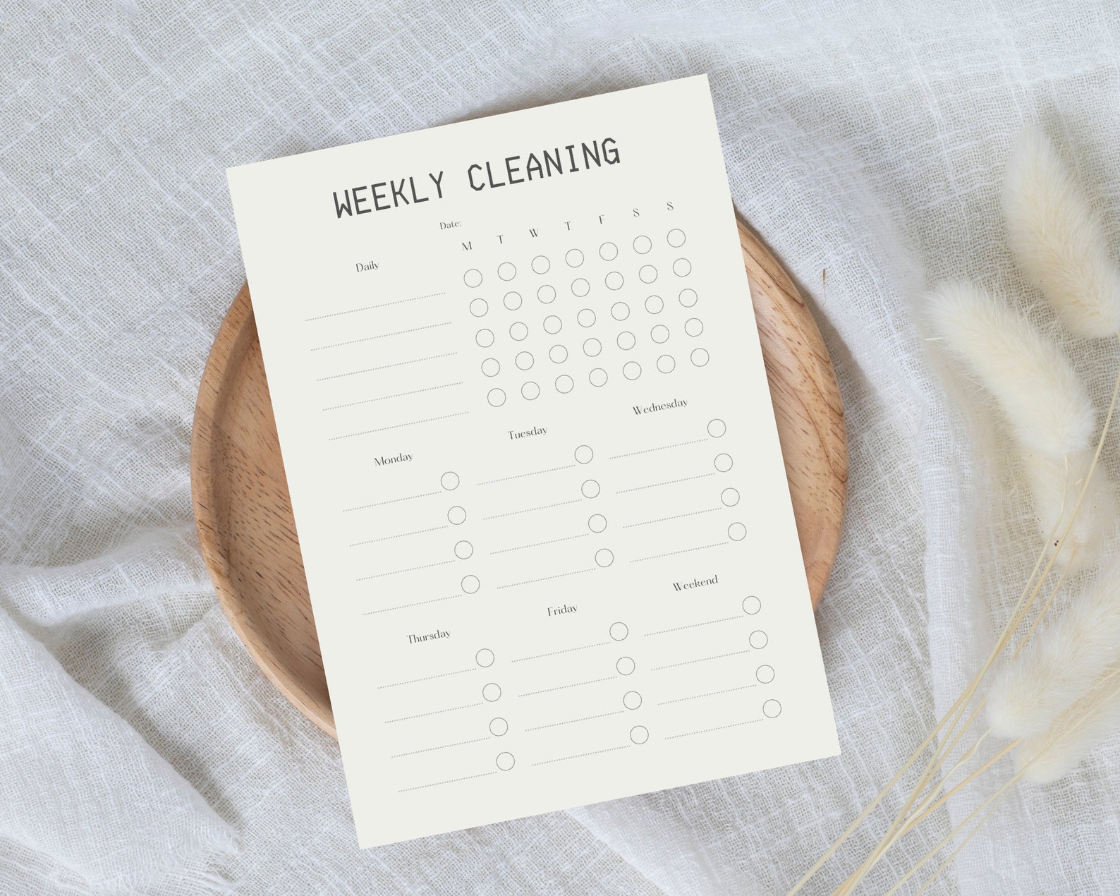 Minimalist 2 in 1 Cleaning Schedule Planner Cleaning Checklist Cleaning ...