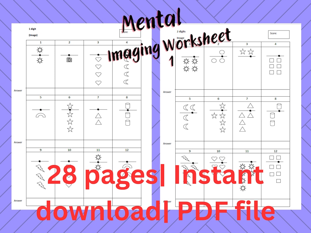 Abacus Beads, Mental Imaging Worksheet, Mental Visualization, Mental ...