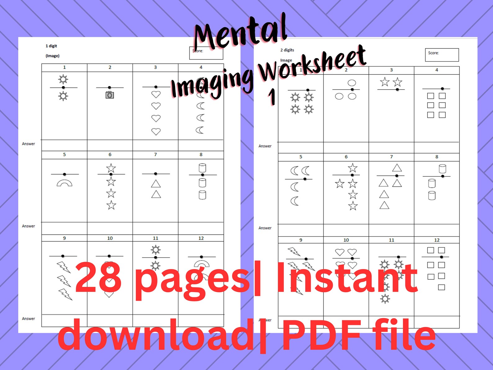 Abacus Beads, Mental Imaging Worksheet, Mental Visualization, Mental ...
