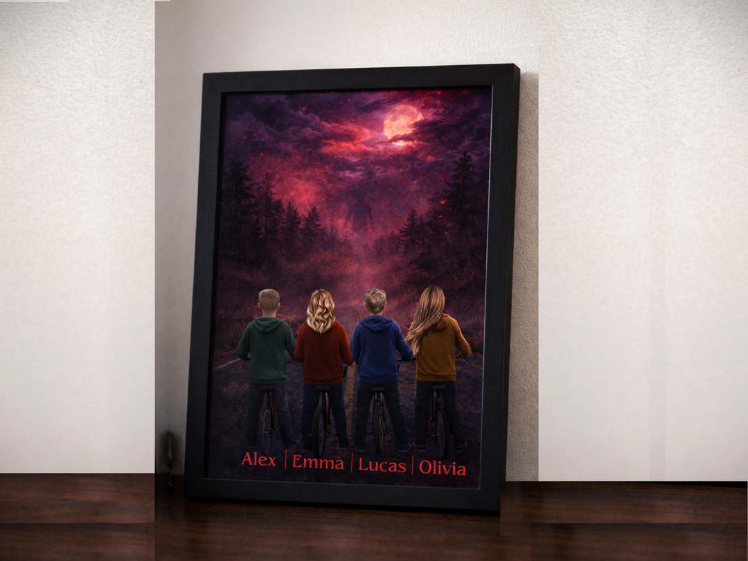 Stranger Things Inspired Kids Squad Poster | Personalized Best Friends ...