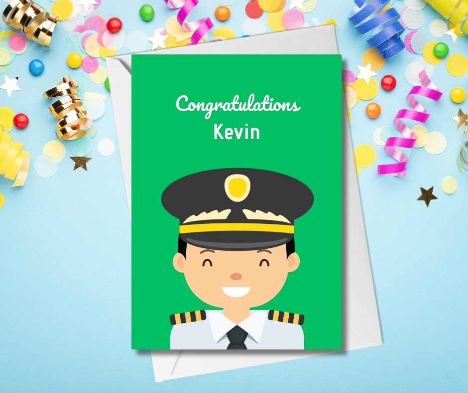 Personalised Birthday Card for Pilots - Digital File - Etsy