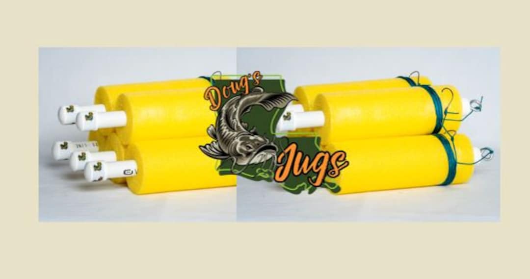 JUMBO Fishing Noodles Set of 10 YELLOW Custom Line | Circle Hook ...