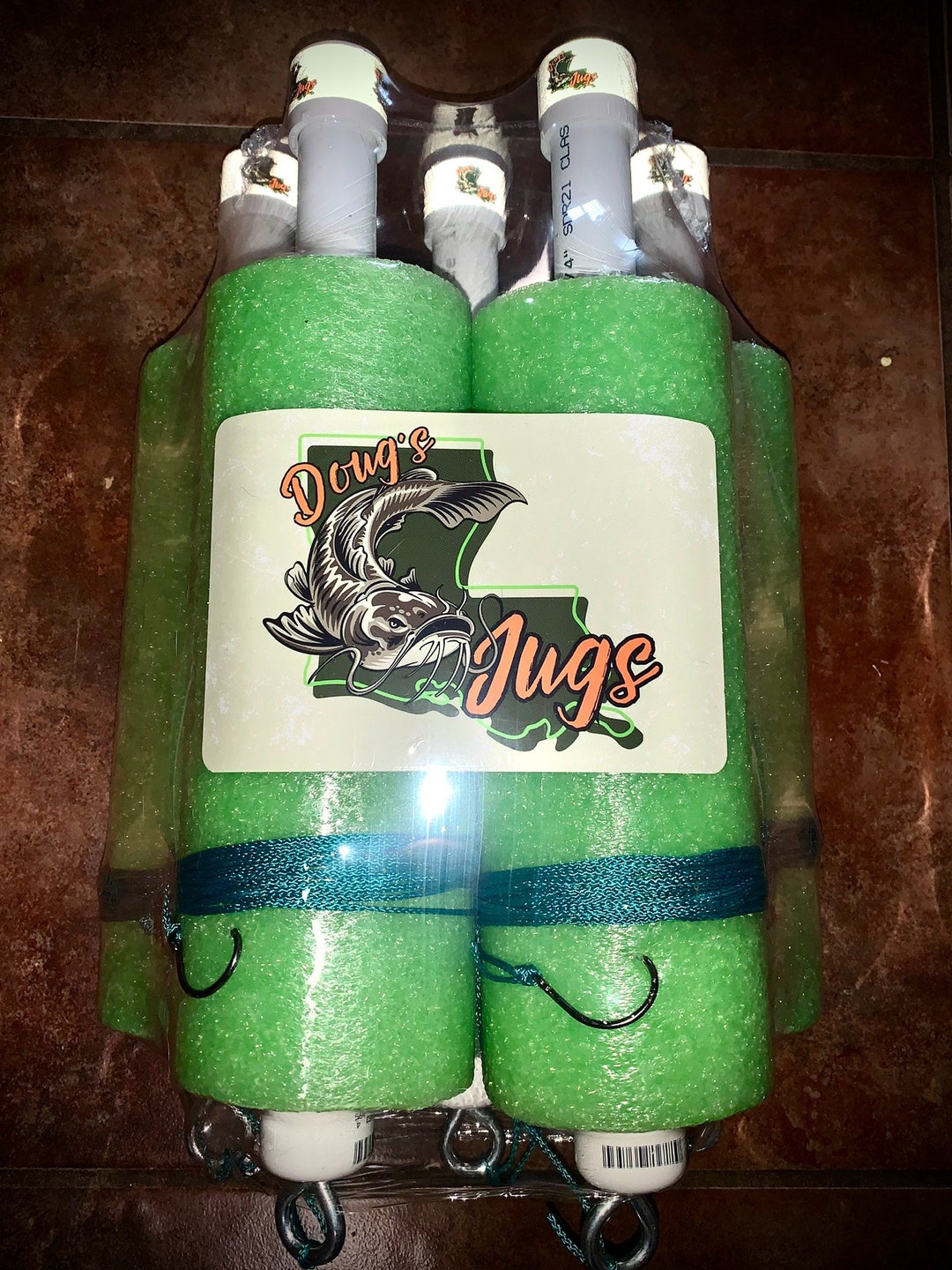 JUMBO Fishing Noodles Set of 5 GREEN 10ft Line/circle Hook - Etsy