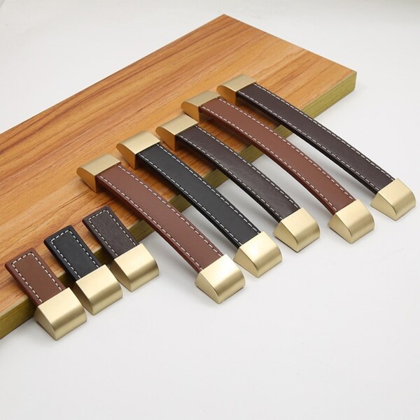 Leather Drawer Pulls - Etsy