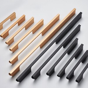 23.6 31.5 39.4 Black Extra Long Wardrobe Handles Cabinet Pulls Cupboard ...