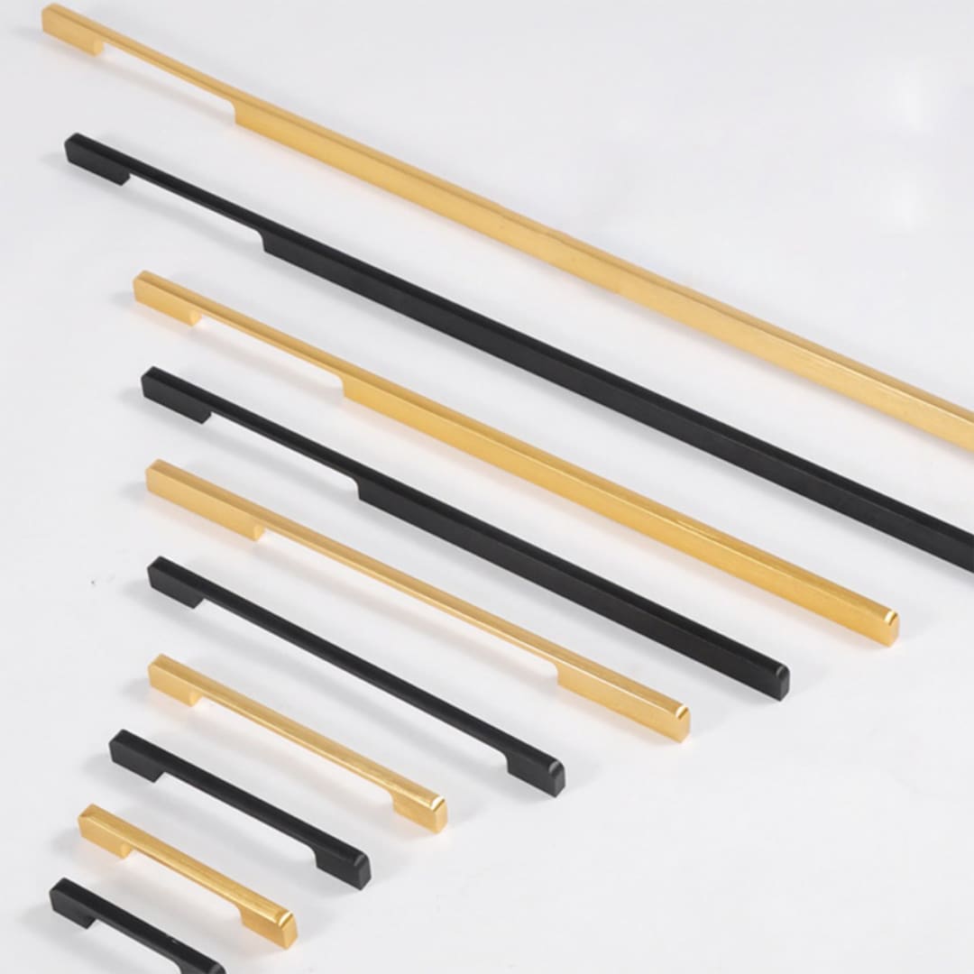 19.7 27.6 Extra Long Gold Black Wardrobe Cabinet Pulls Handles Modern ...