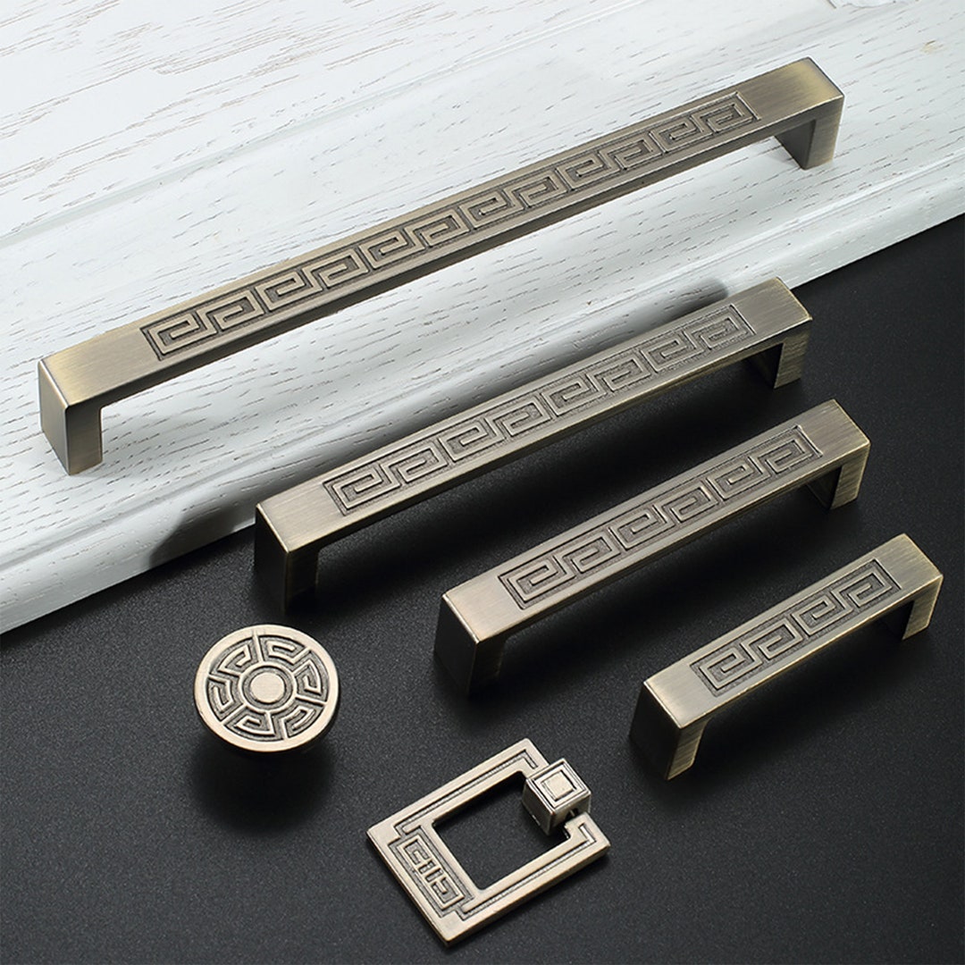 2.5" 3.75" 5" 7.56" Asian Kitchen Cabinet Door Pulls Retro Drawer Pulls ...