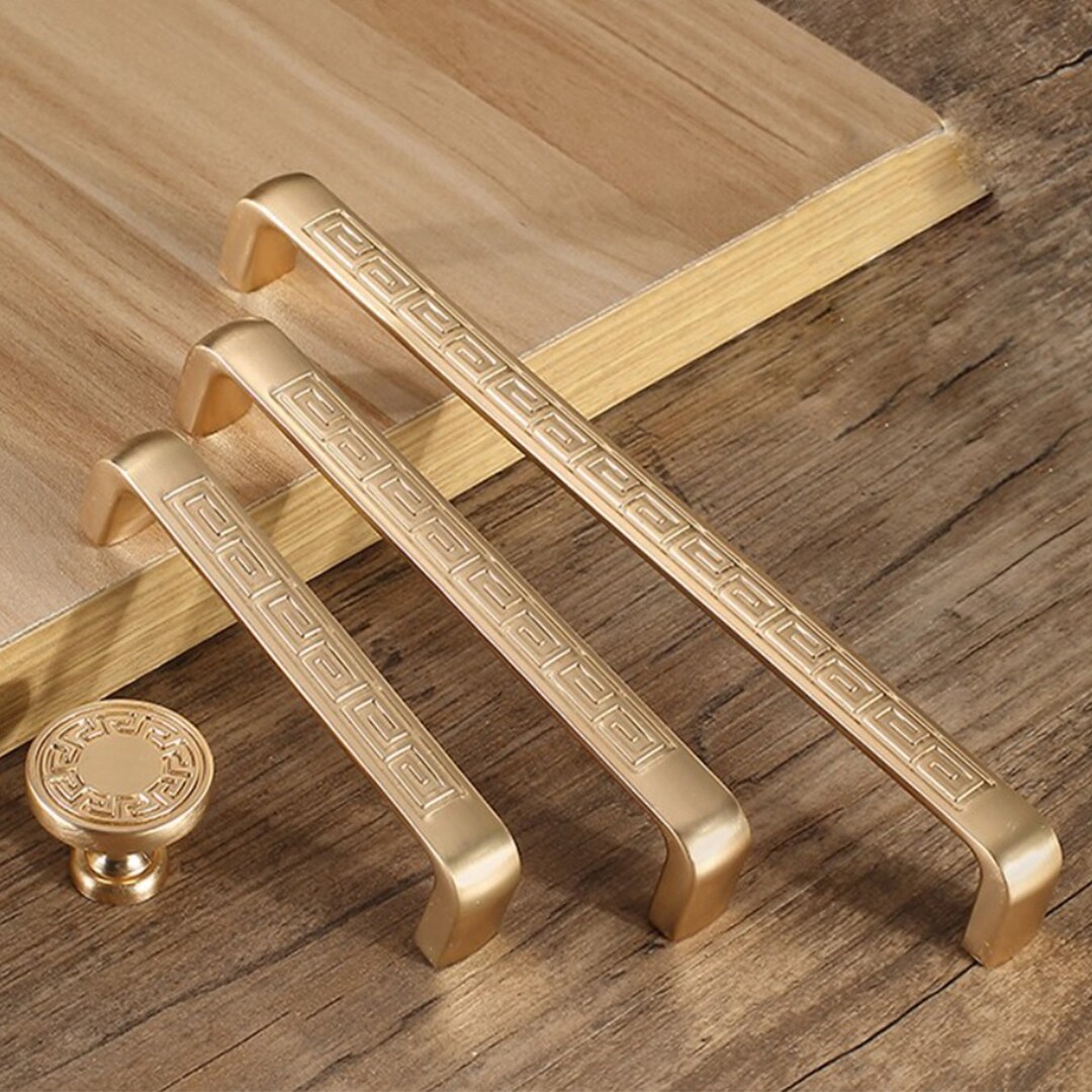 3.75" 5" 7.56" Gold Asian Kitchen Drawer Knobs Pulls Ikea Cabinet Door ...