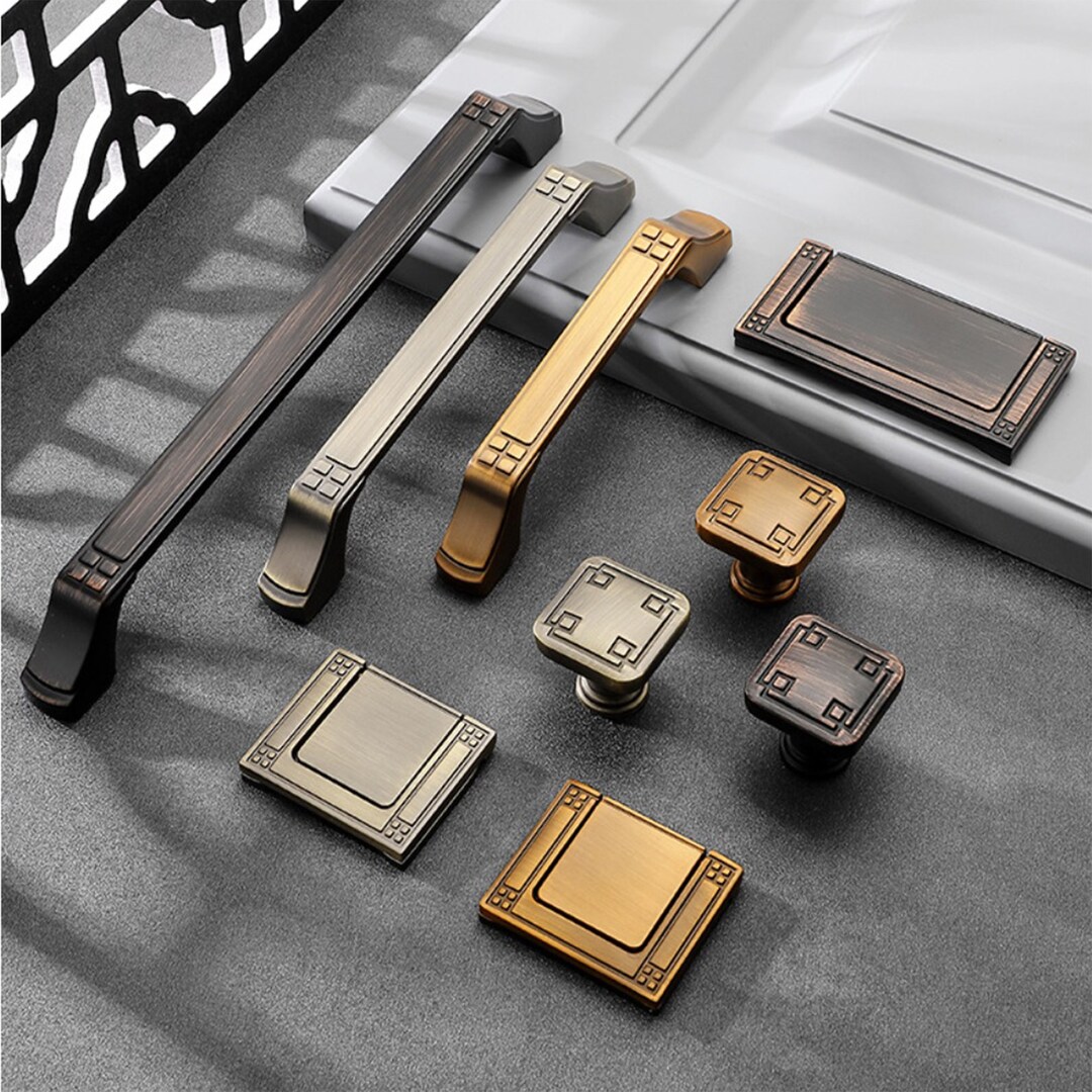 3.75" 5" 7.56" Bronze Cabinet Door Pulls Wardrobe Handles Antique ...