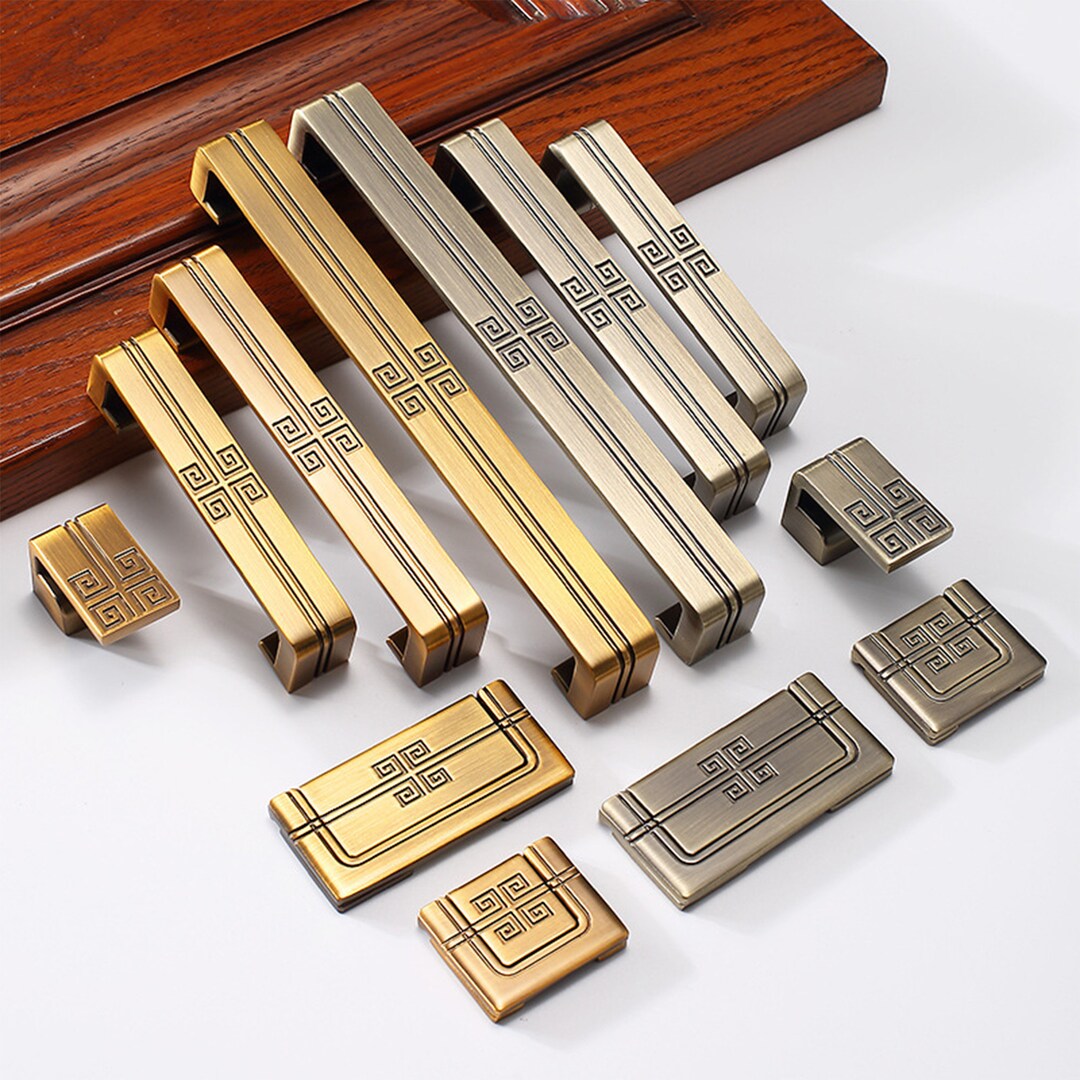 3.75"5 " Asian Kitchen Cabinet Flat Pulls Retro Drawer Pulls Rustic ...