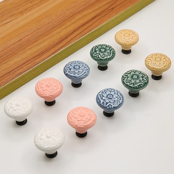 Ceramic Drawer Knobs - Etsy