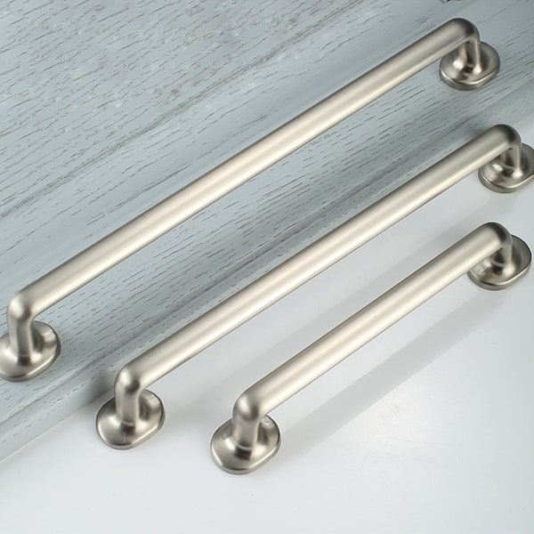 Brushed Nickel Cabinet Pulls - Etsy