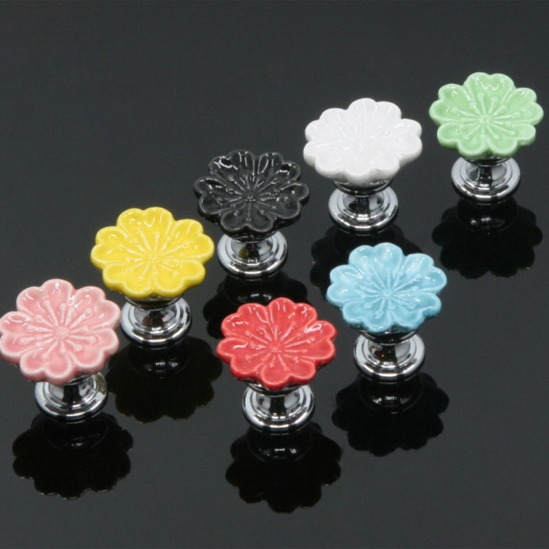 Floral Cabinet Knobs - Etsy