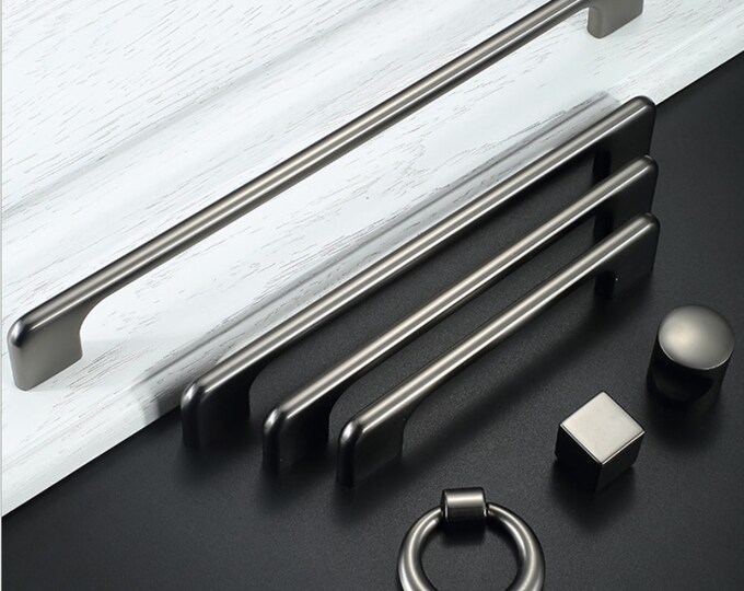 Matte Dark Gunmetal Grey Cabinet Pulls, Cabinet Knobs, Drawer Pulls, Drawer Knobs, Pulls, Knobs ...