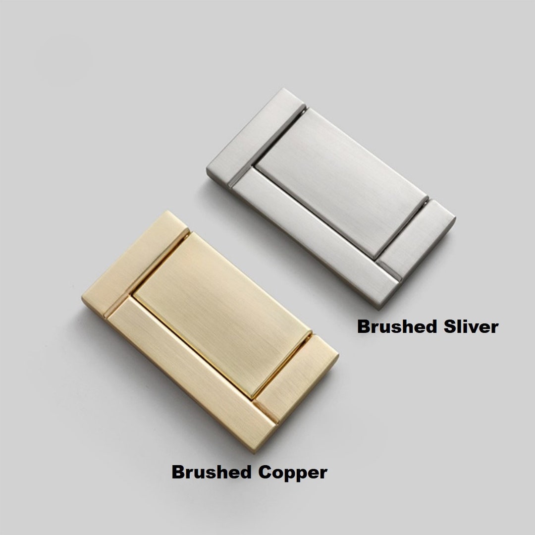 2.5 Black Gold Kitchen Flat Drawer Pulls Handles Modern Flat Cabinet ...