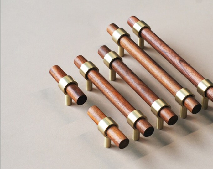 Long Solid Brass Wood Cabinet Handles Pulls Knobs Modern - Etsy