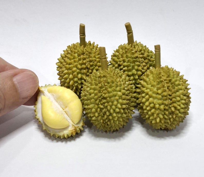 Mini Durian, Miniature Durian, Fruit for Dollhouse, Handmade Miniatures ...