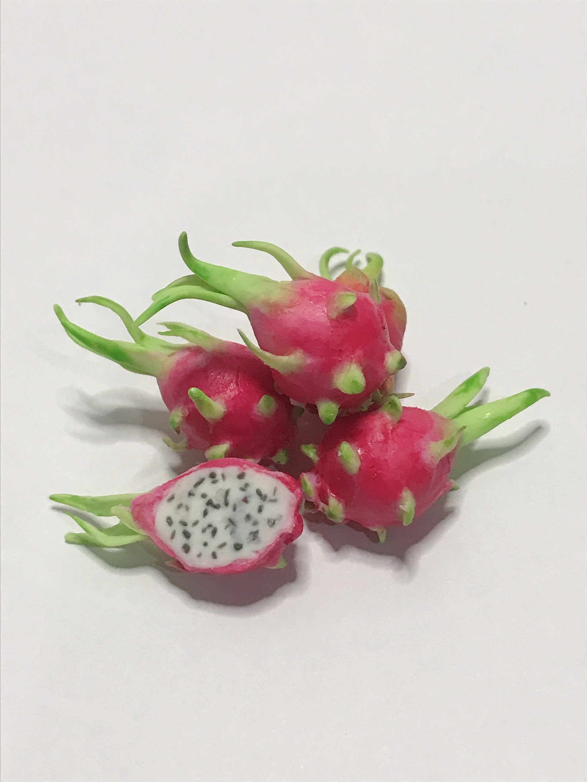 Miniature Dragon Fruit, Mini Fruits, Mini Dragon Fruit, Dollhouse Fruit ...